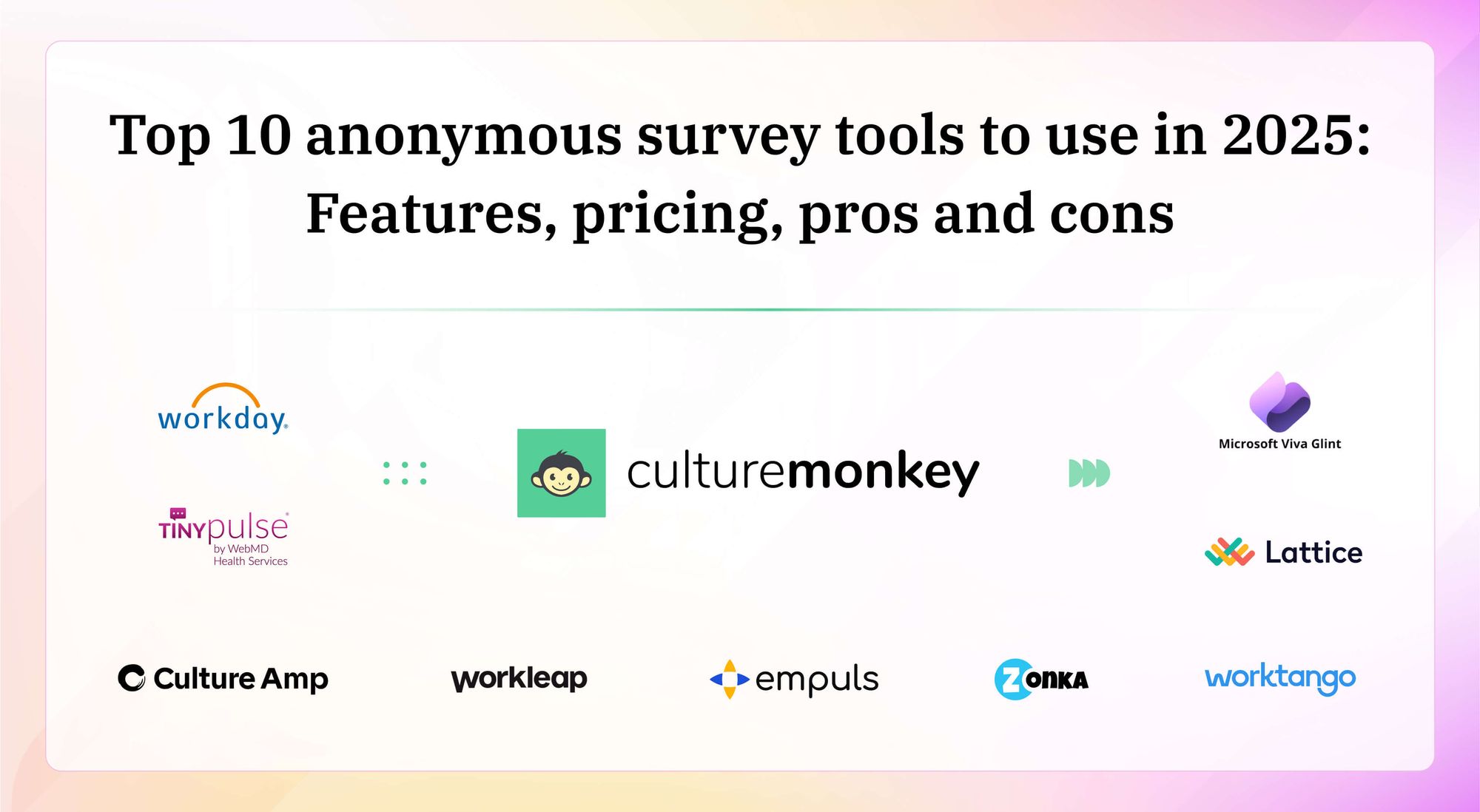 Top 10 anonymous survey tools to use in 2026: Features, pricing, pros ...