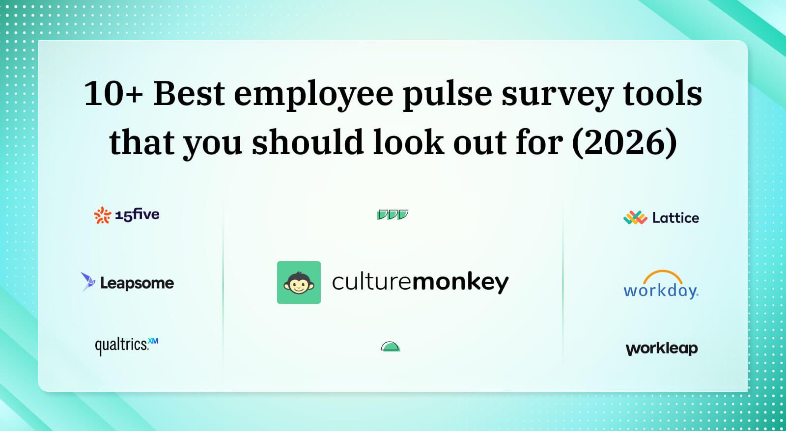 10+ Best employee pulse survey tools 2026