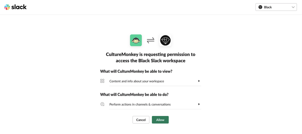 CultureMonkey and Slack integration for seamless survey delivery