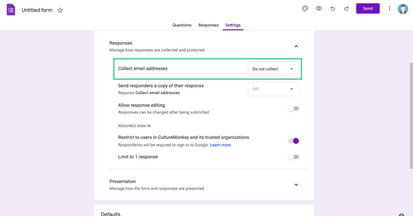 How to get anonymous employee feedback with Google Forms?